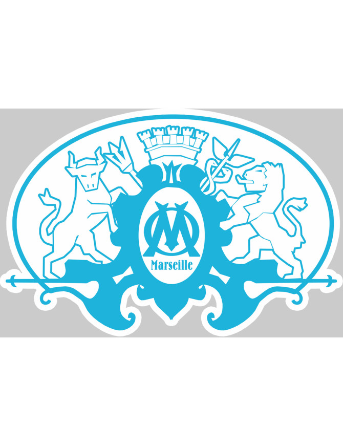 Blason Marseille - 15x10cm - Sticker/autocollant