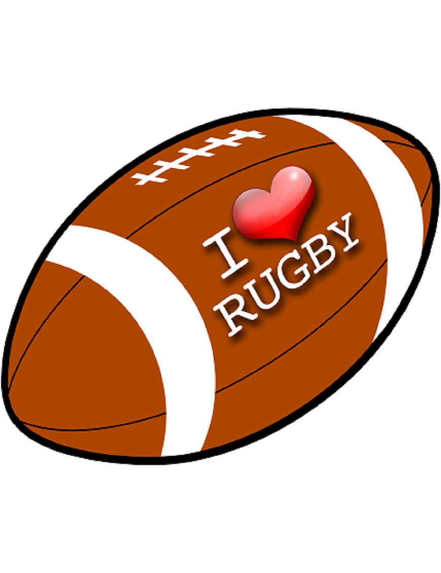 I love rugby - 15x12.2cm - Sticker/autocollant