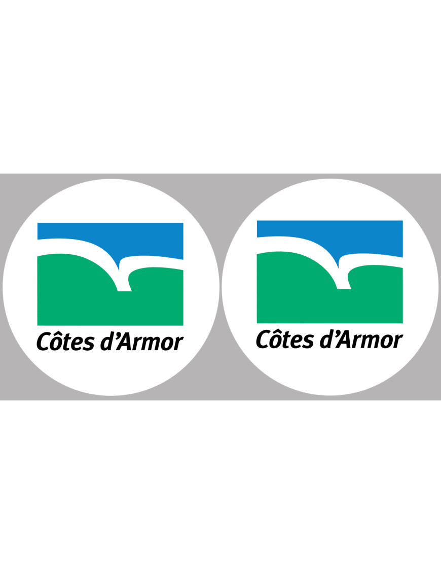Département 22 Côtes-d'Armor (2 fois 10cm) - Sticker/autocollant