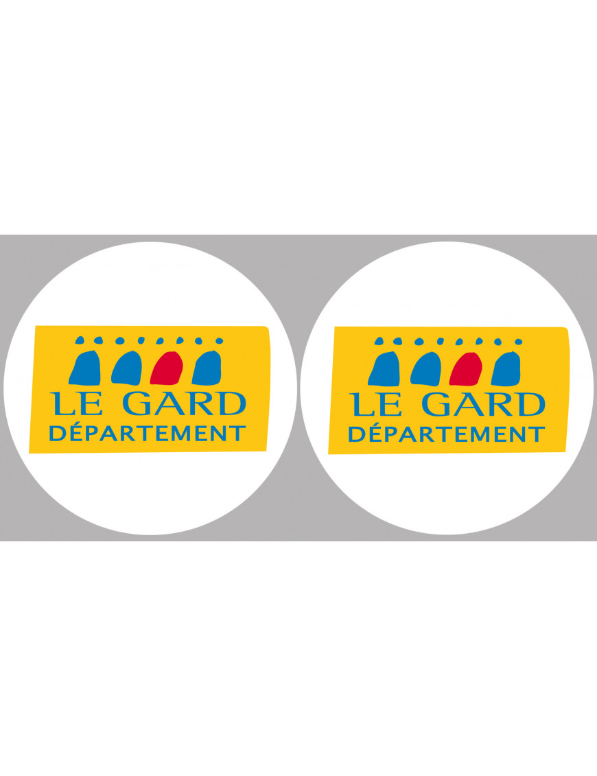 Département 30 le Gard (2 fois 10cm) - Sticker/autocollant