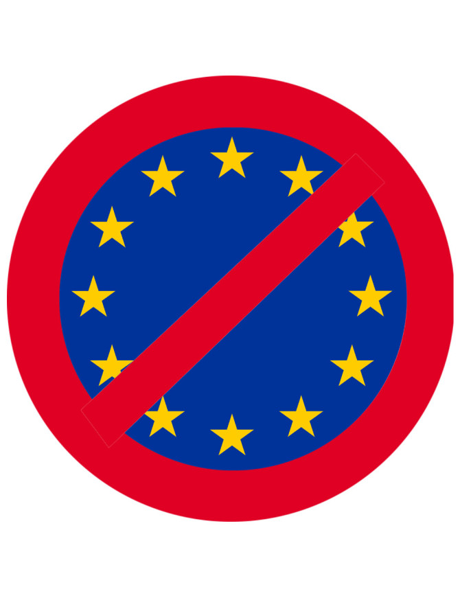 Europe interdite (15x15cm) - Sticker/autocollant