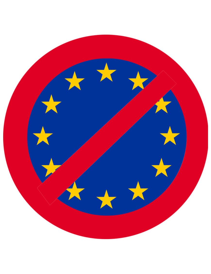 Europe interdite (20x20cm) - Sticker/autocollant