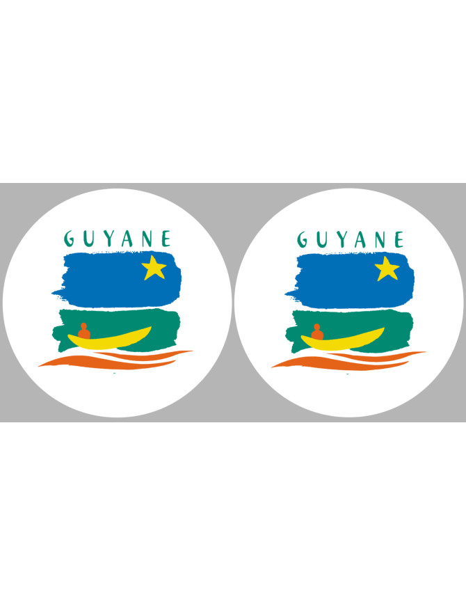 Département 973 la Guyane (2 fois 10cm) - Sticker/autocollant