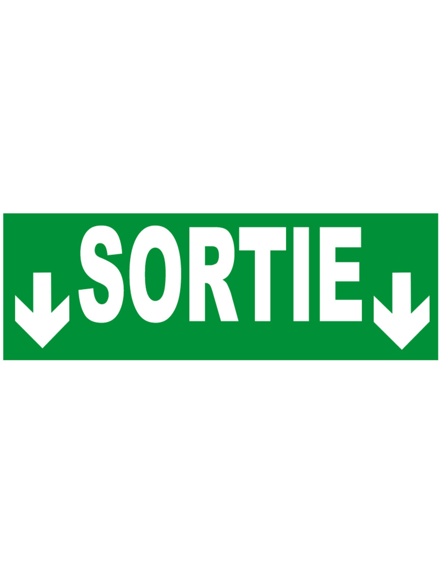 sortie de secours (29x10cm) - Sticker/autocollant
