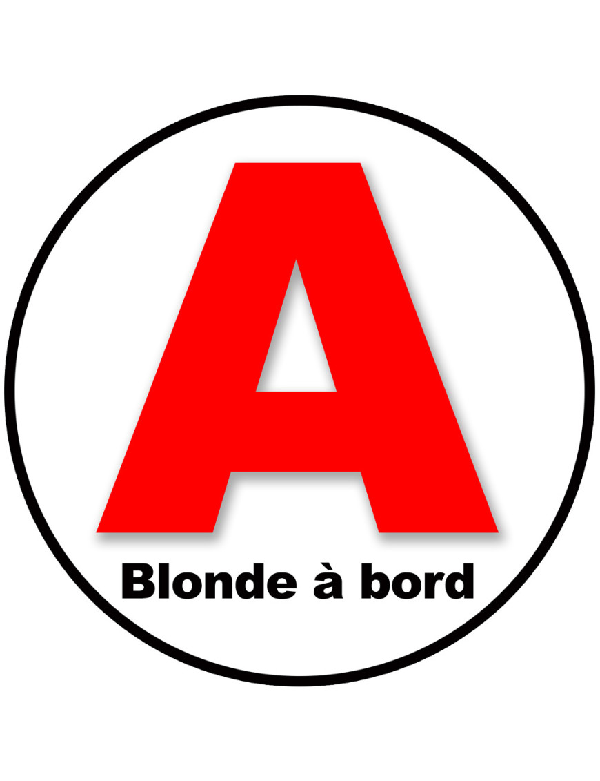 A Blonde à Bord (15x15cm) - Sticker/autocollant