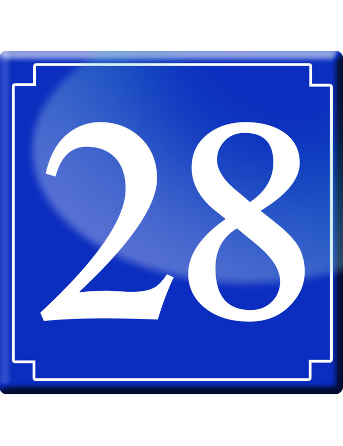 numéro de rue 28 (classique 10x10cm) - Sticker/autocollant