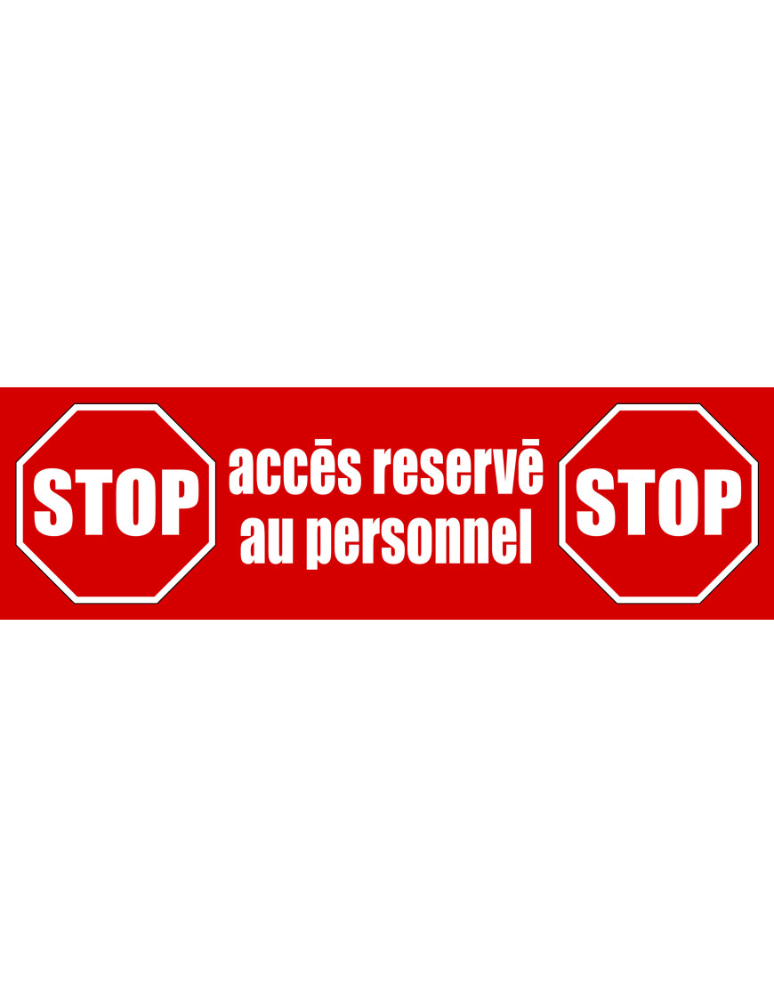accès réserve (30x9cm) - Sticker/autocollant