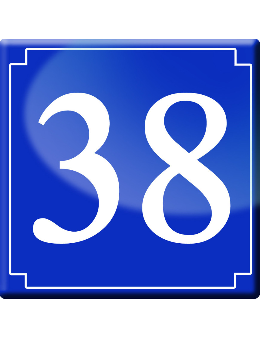 numéro de rue 38 (classique 10x10cm) - Sticker/autocollant