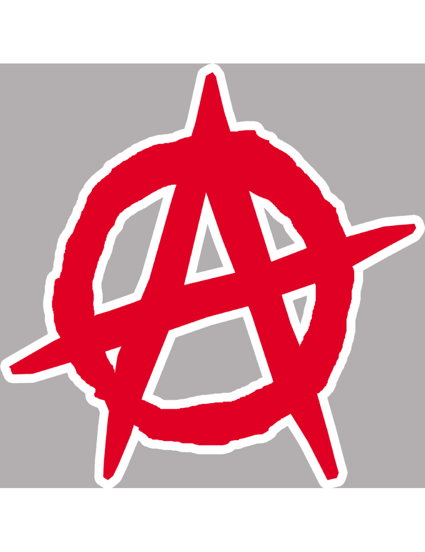 Symbole anarchie détouré (15x15cm) - Sticker/autocollant