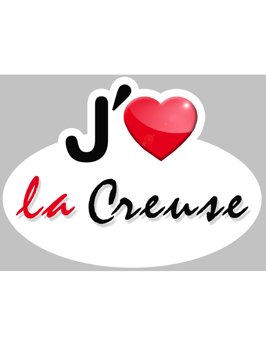 j'aime la Creuse (5x3.7cm) - Sticker/autocollant