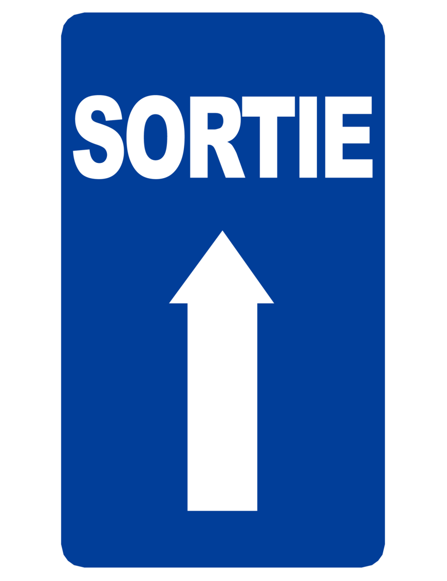Sortie flèche vers le haut (15x9cm) - Sticker/autocollant