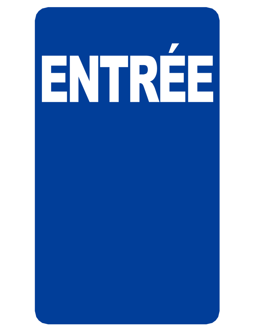 Entrée (15x9cm) - Sticker/autocollant