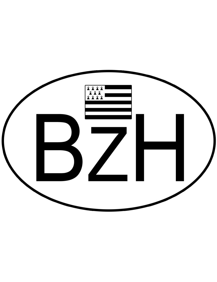 BZH Bretagne (15x10cm) - Sticker/autocollant