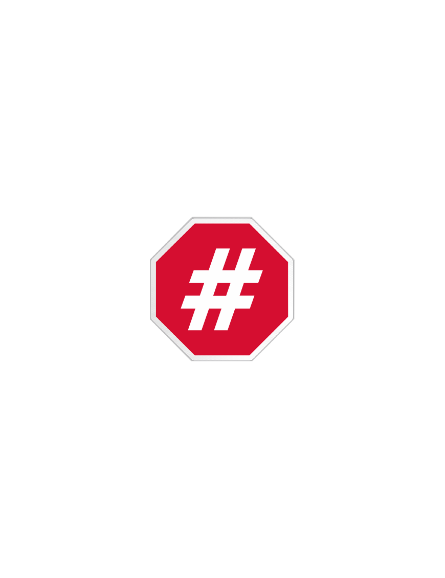 hashtag stop (5x5cm) - Sticker/autocollant