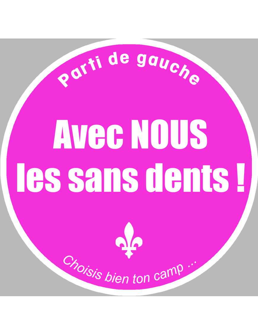 Parti de gauche (10x10cm) - Sticker/autocollant