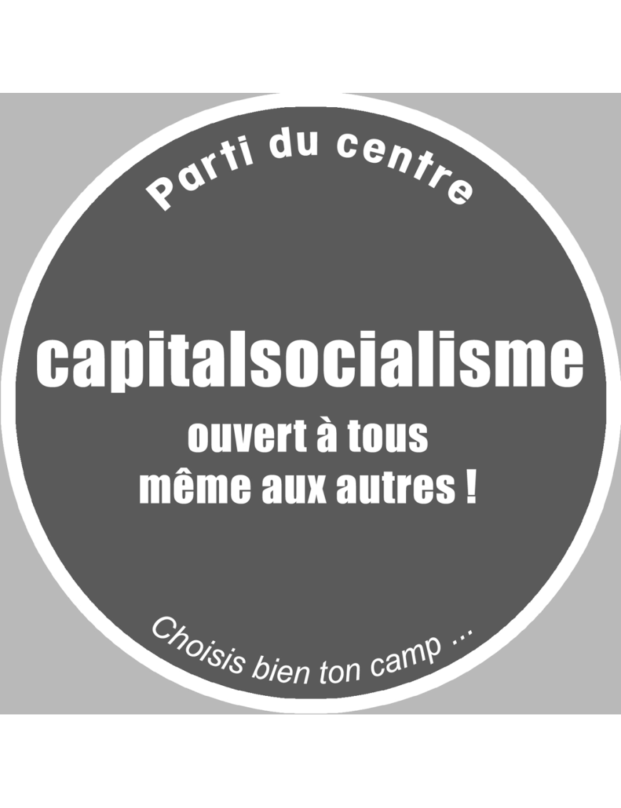 Parti du centre (15x15cm) - Sticker/autocollant