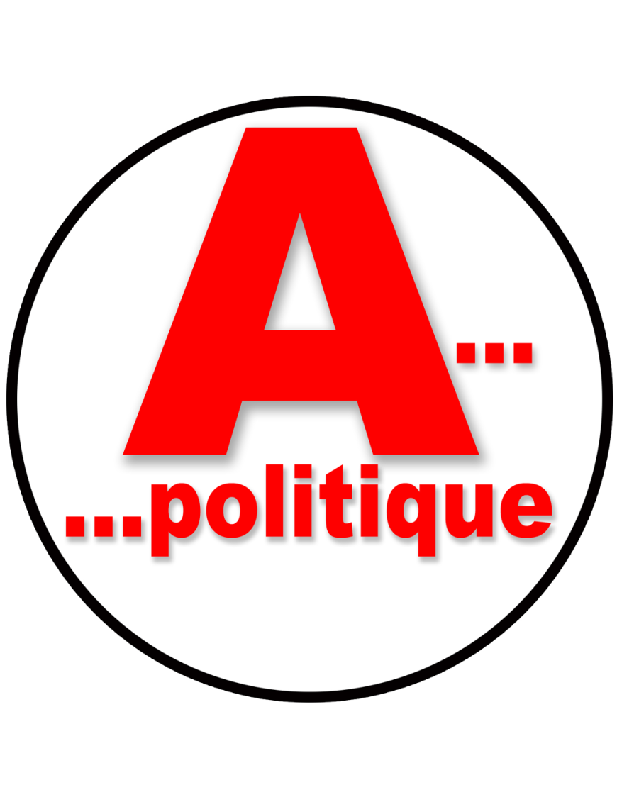 A politique (15x15cm) - Sticker/autocollant