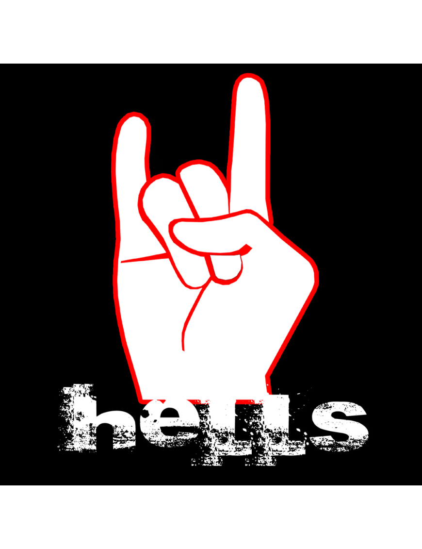 Hells main (10x10cm) - Sticker/autocollant
