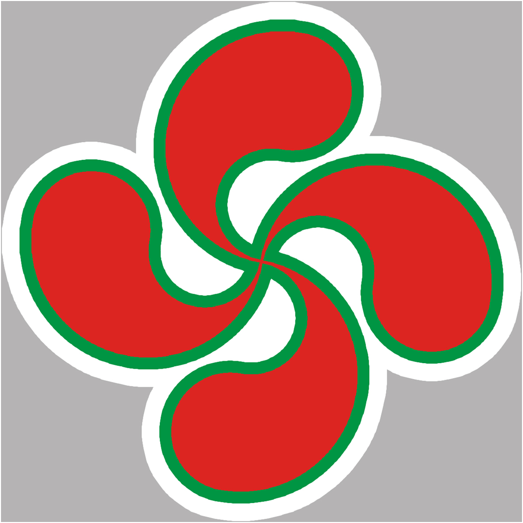 Croix Basque découpée (15cm) - Sticker/autocollant