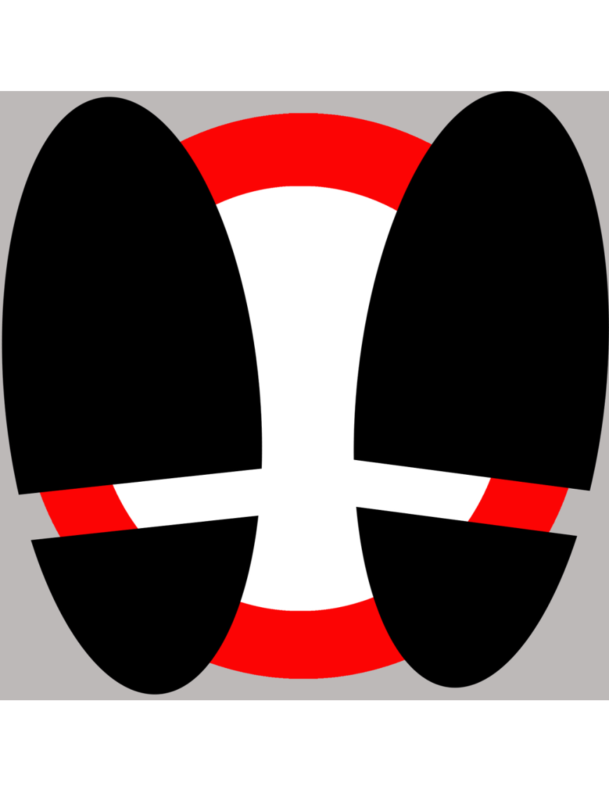 Position marquage au sol - 20 cm - Sticker/autocollant