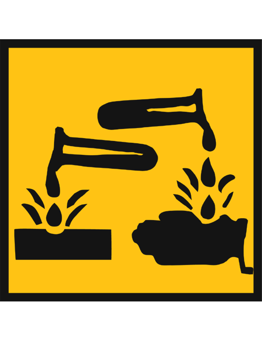 Corrosif carré (10x10cm) - Sticker/autocollant