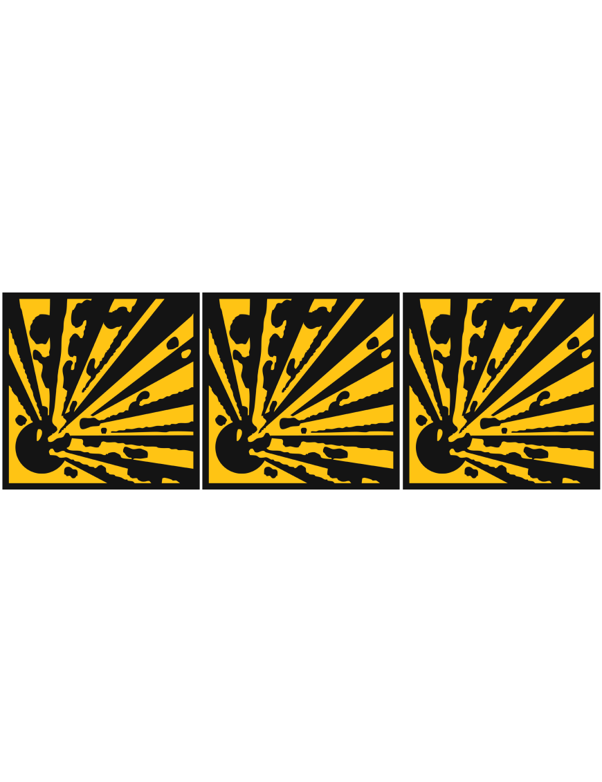 explosif (3stickers 10x10cm) - Sticker/autocollant