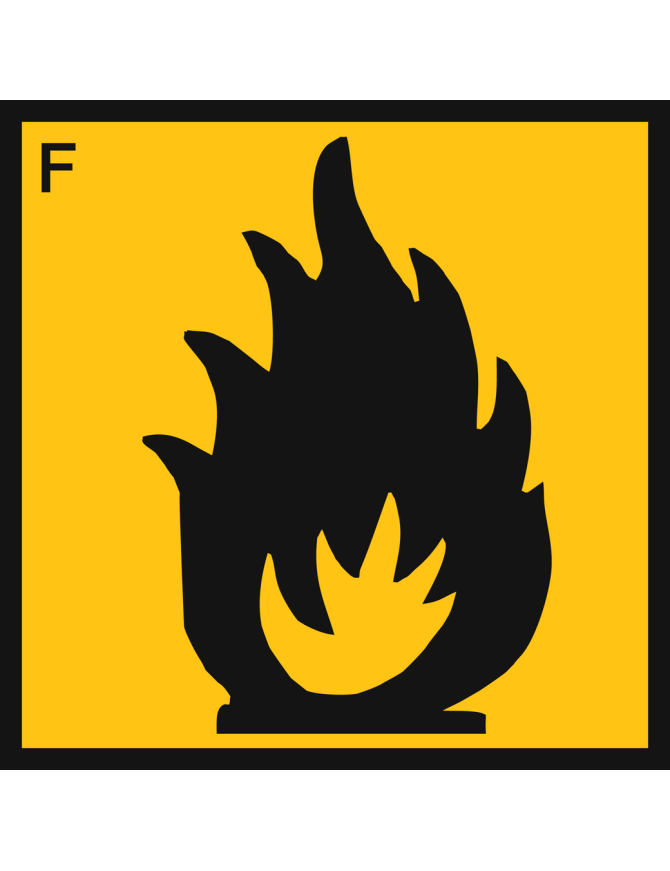 facilement inflammable (10x10cm) - Sticker/autocollant