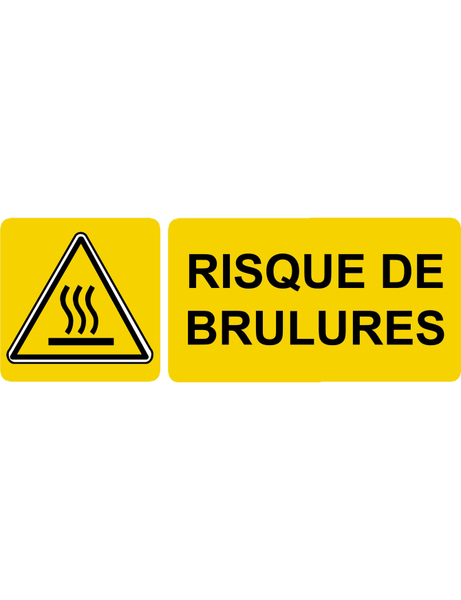 Risque de brulure (10x3.5cm) - Sticker / autocollant