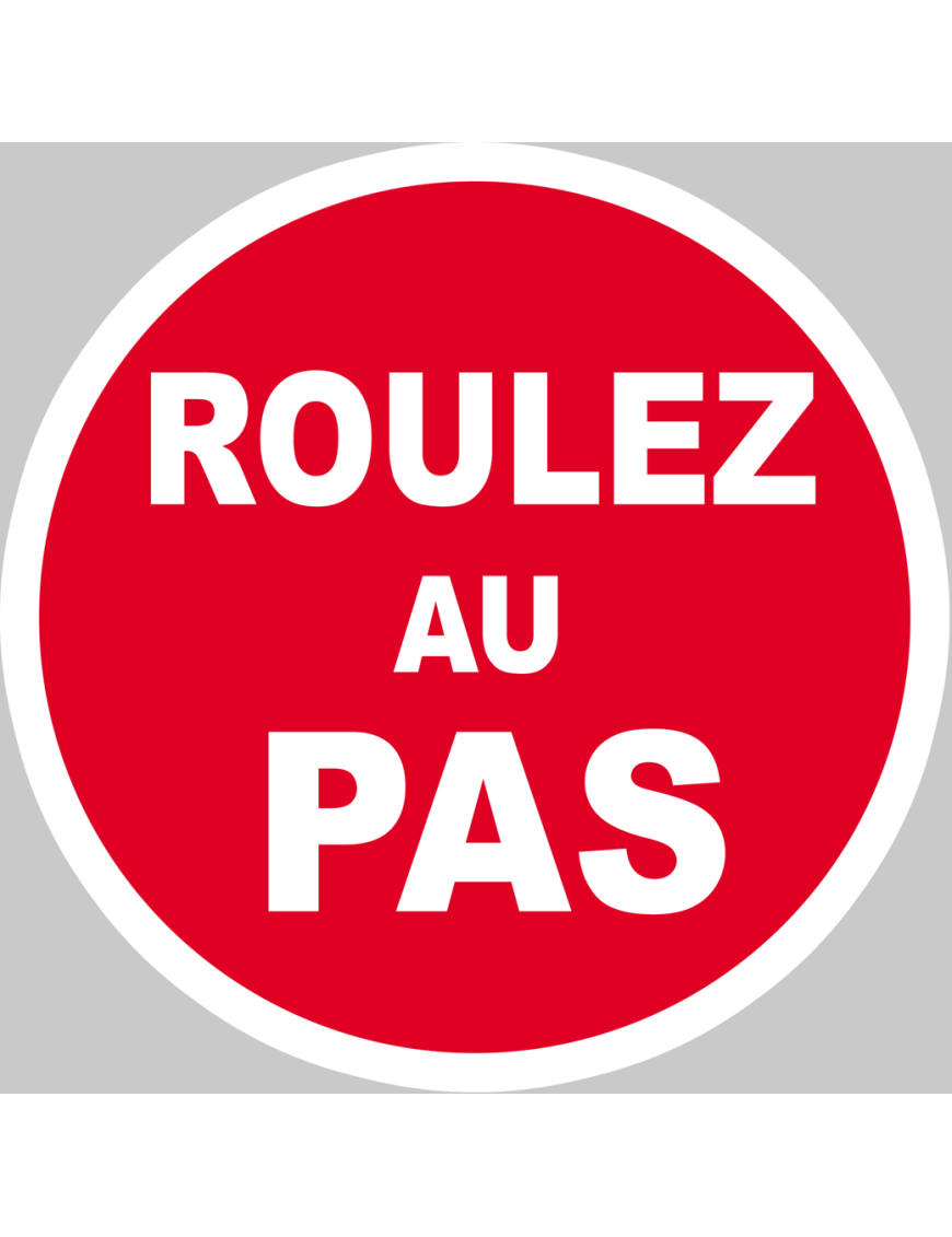 Roulez au Pas (20cm) - Sticker / autocollant