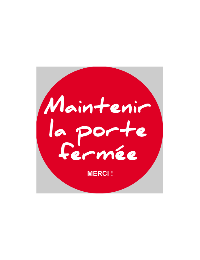 Maintenir la porte fermée (5cm) - Sticker / autocollant