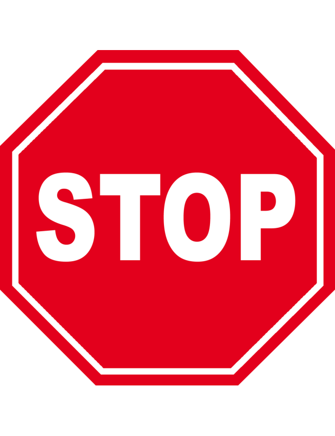 stop (5x5cm) Sticker / autocollant