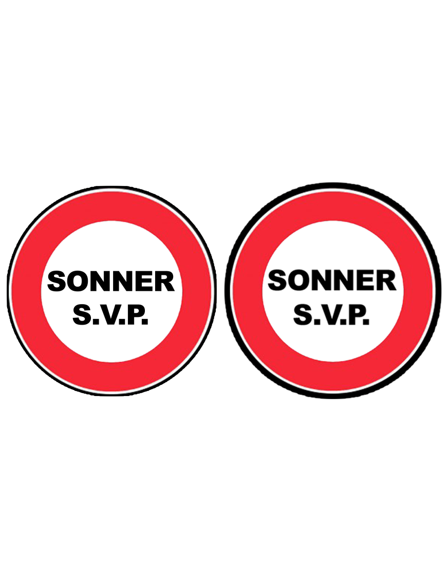 Sonnez SVP (2fois 5cm) - Sticker / autocollant