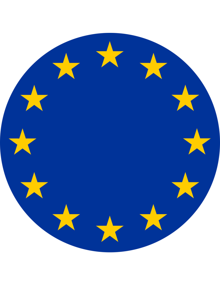 UE - Union Européenne (20x20cm) - Sticker/autocollant