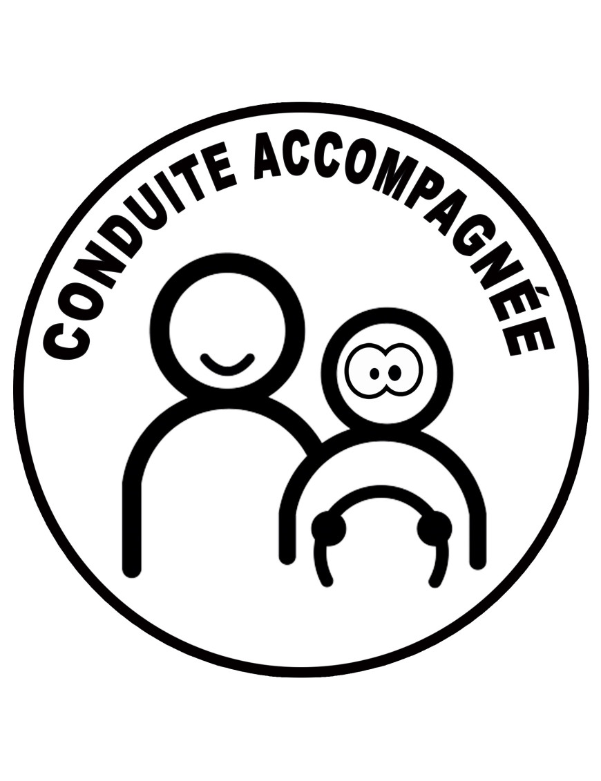 Conduite Accompagn e Ado Concentr 15cm Sticker autocollant Conduite Accompagn e Ado Concentr 15cm Sticker autocollant