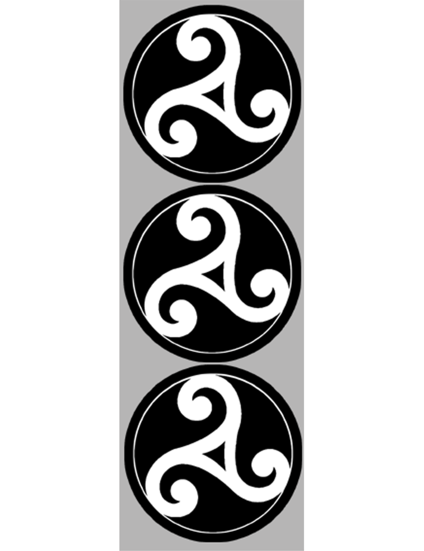 Triskel Triskèle (3fois 9cm) - Sticker/autocollant