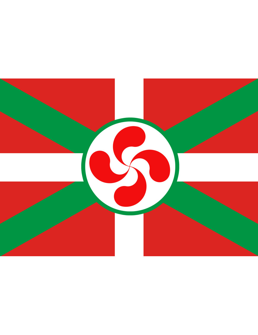 Drapeau Basque Lauburu - 29x20cm - Sticker/autocollant